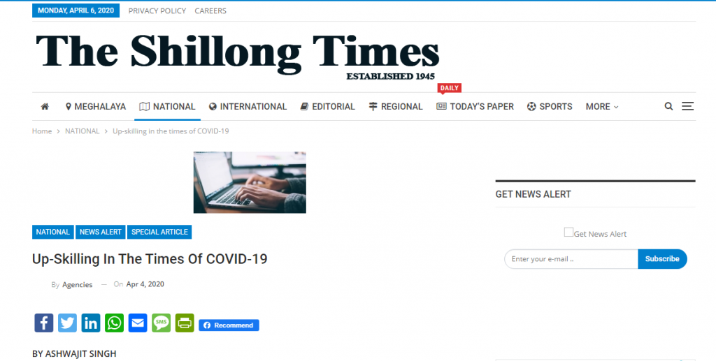 Ashwajit Singh, MD IPE Global gets exclusive coverage in The Shillong ...