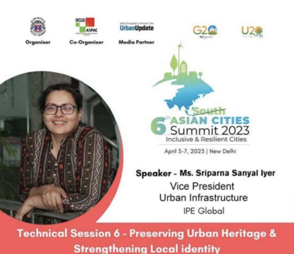 Sriparna Iyer participated as a speaker at the 6th Asian Cities Summit ...