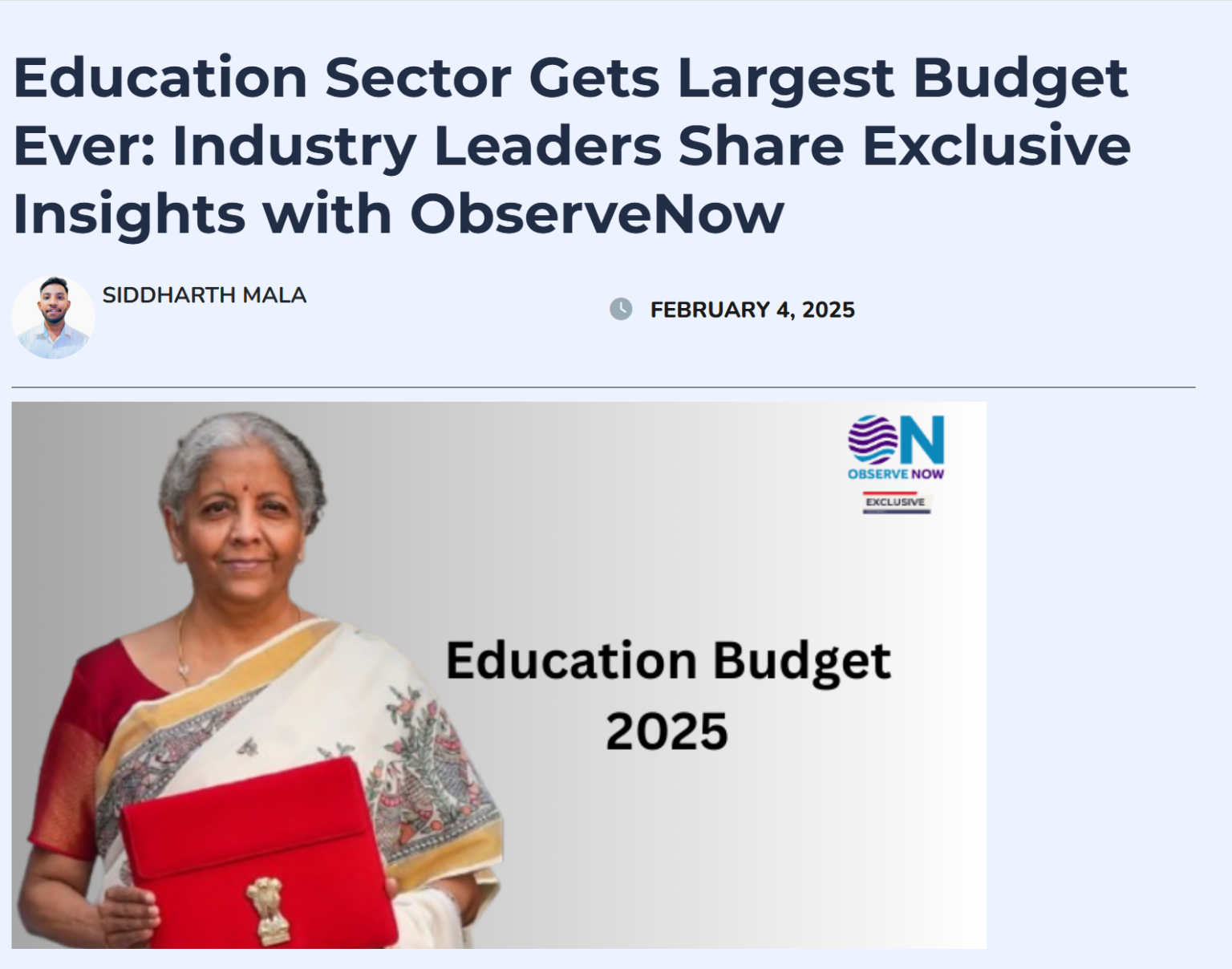 Education Sector Gets Largest Budget Ever: Insights from Industry ...